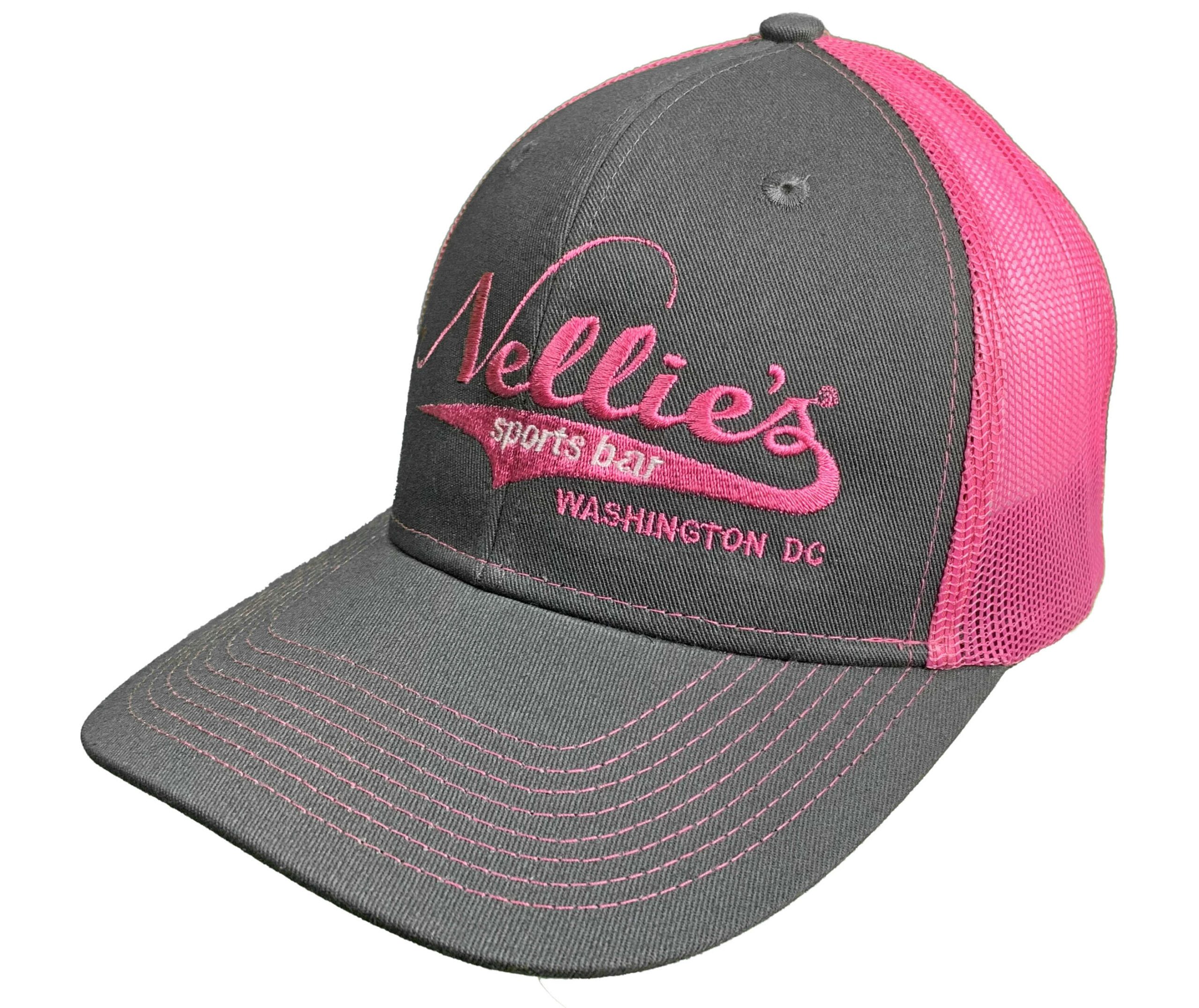Neon Pink Trucker Hat - Nellie's Sports Bar